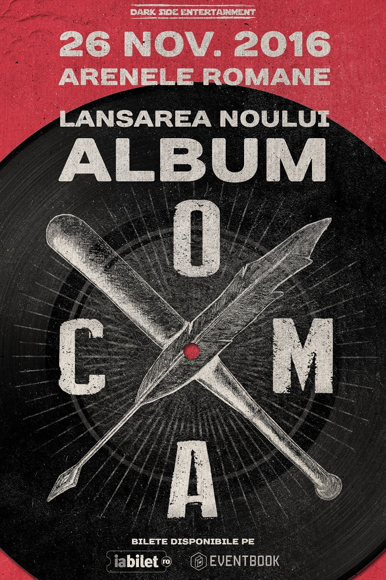 Formatia Coma lansează un nou album pe 26 noiembrie la Arenele Romane!